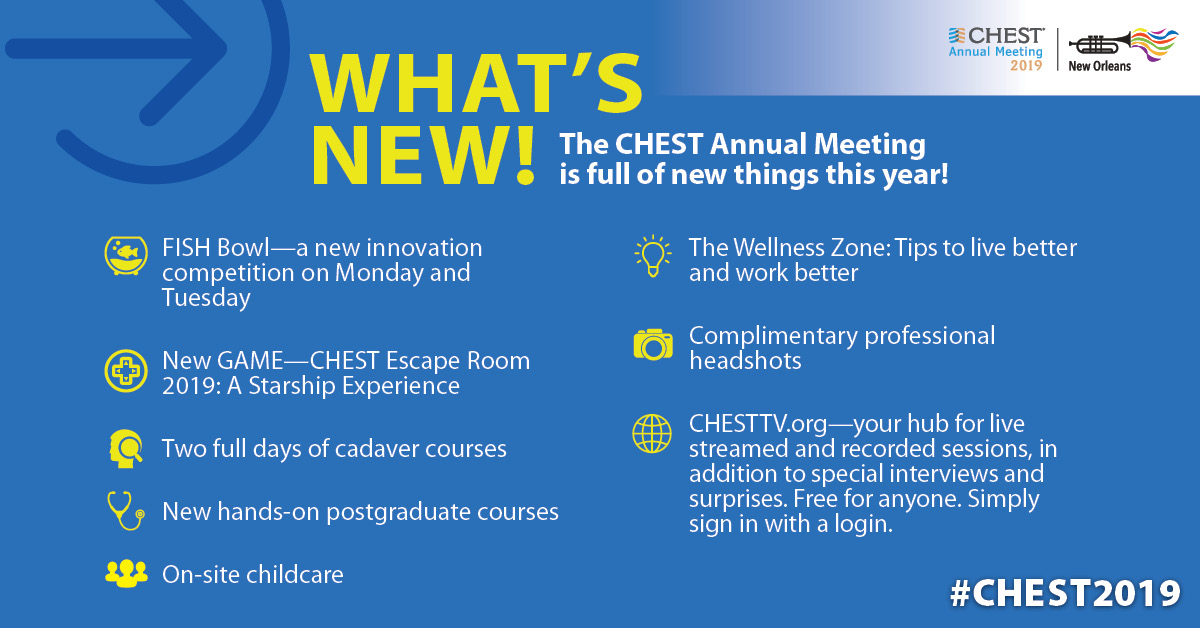 Check out what's new at this year's annual meeting - CHEST Physician